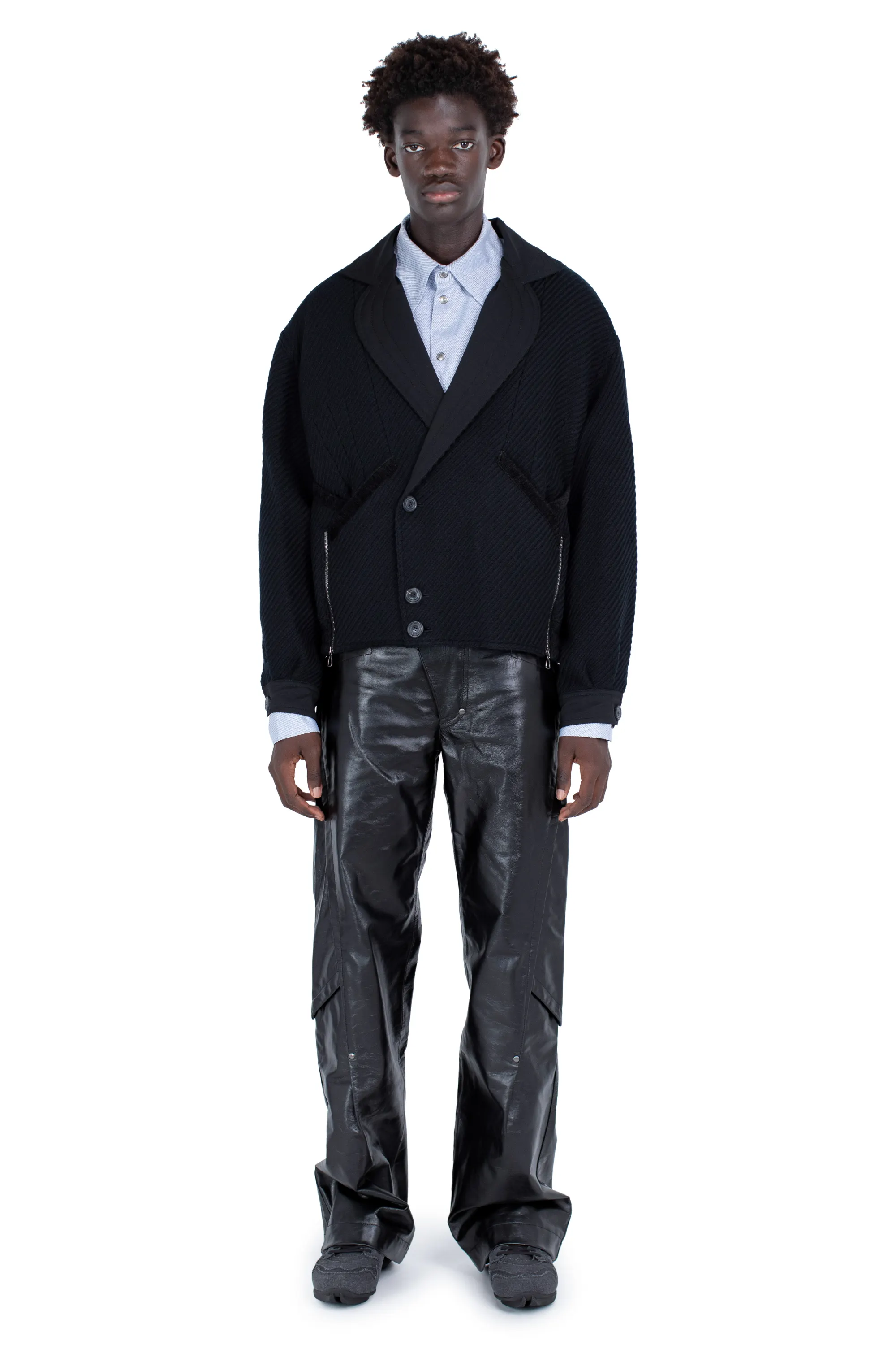 LIPELLA BOMBER JACKET - MATT BLACK/NIGHT BLACK – KIKO KOSTADINOV